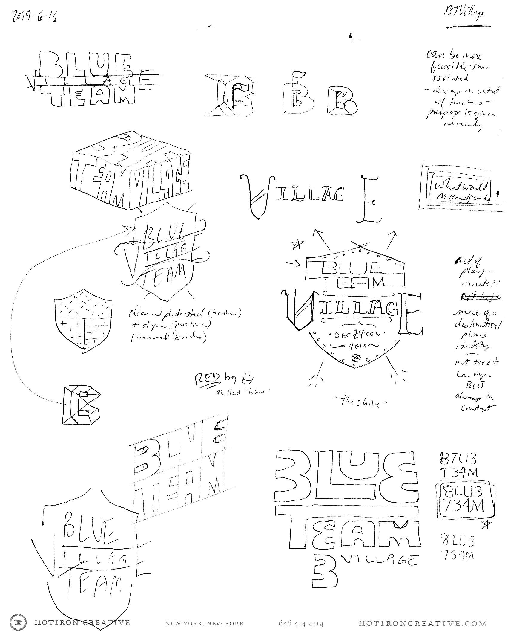Logo design: Blue Team Village, 2020 | Hotiron Creative | Design a ...